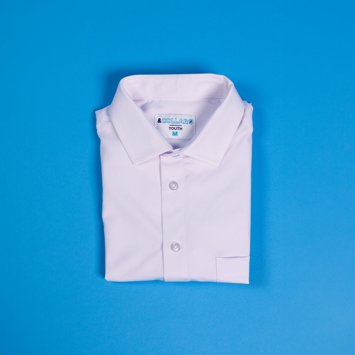 Range Shirt Youth White Short Sleeve Stain Resistant Shirt – &Collar